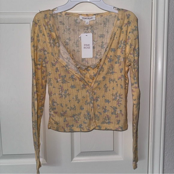 Pink Rose | Shirts & Tops | Nwt Pink Rose Junior Top 2pc Set Yellow ...